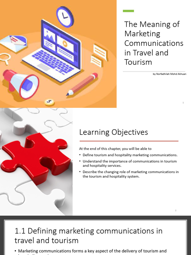 CHAPTER 1 The Meaning of Marketing Communications in Travel and | PDF ...