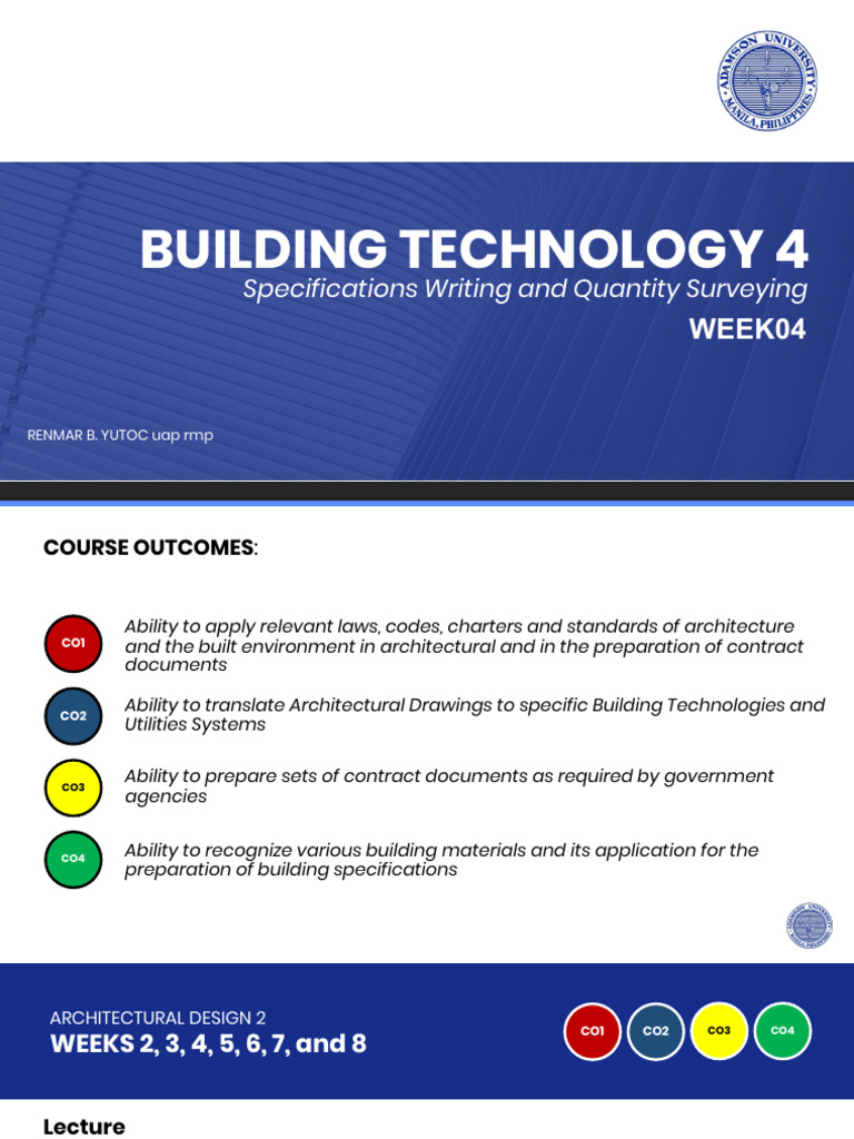 Building Technology 4 Week 4 | PDF | Concrete | Building Engineering