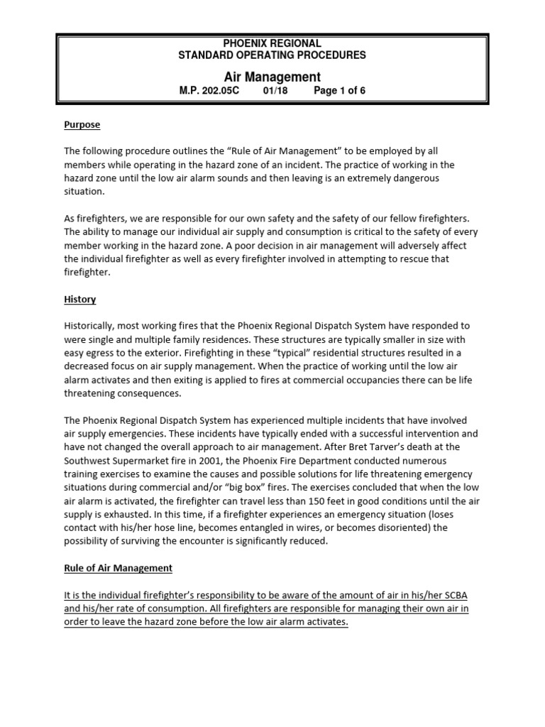 Phoenix Air Management 20205C | PDF | Firefighter | Emergency