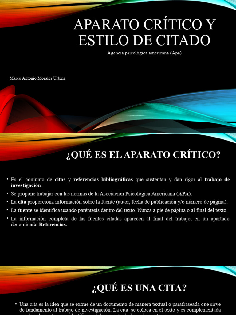 Aparato crítico y estilo de citado | PDF | Citación | Comunicación humana Aparato crítico y estilo de citado | PDF | Citación | Comunicación humana
