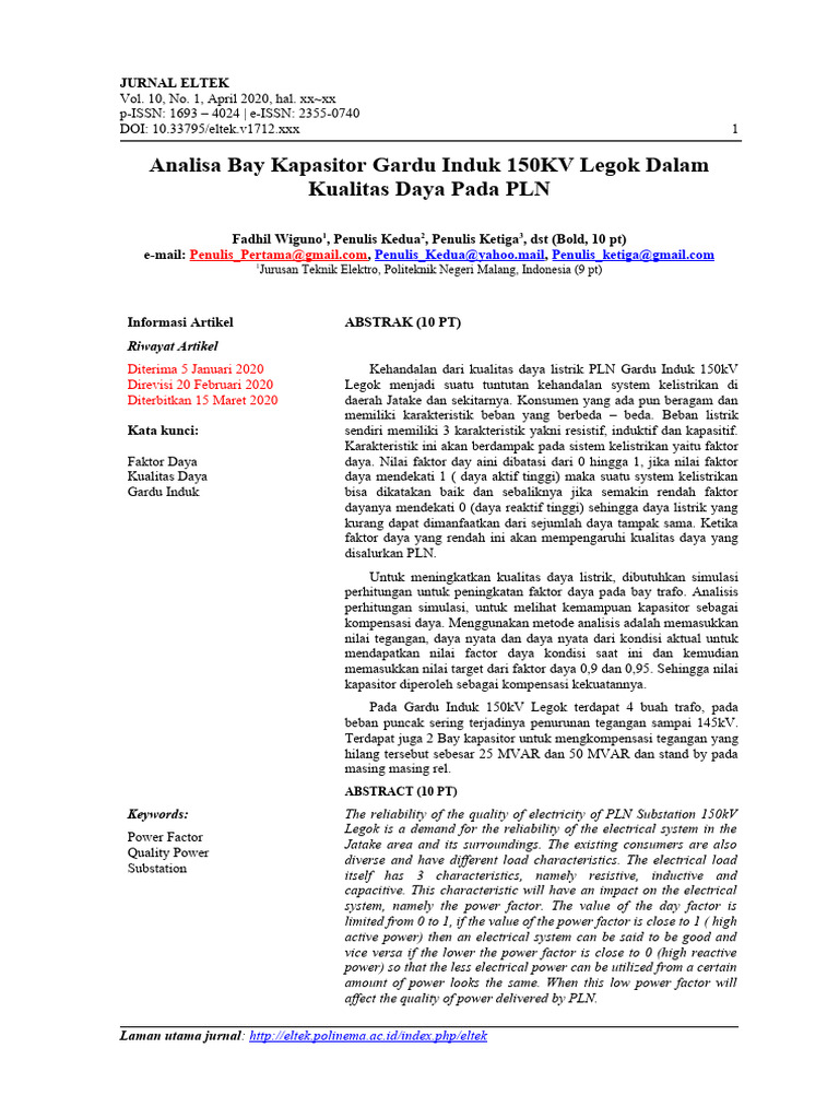 Jurnal Kualitas Daya Fadhil | PDF