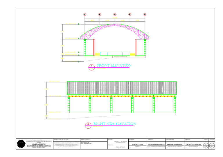 Front Elevation: A B C D E | PDF | Buildings And Structures