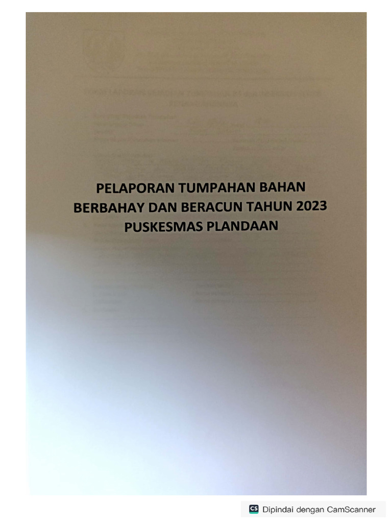 Laporan Tumpahan B3 | PDF