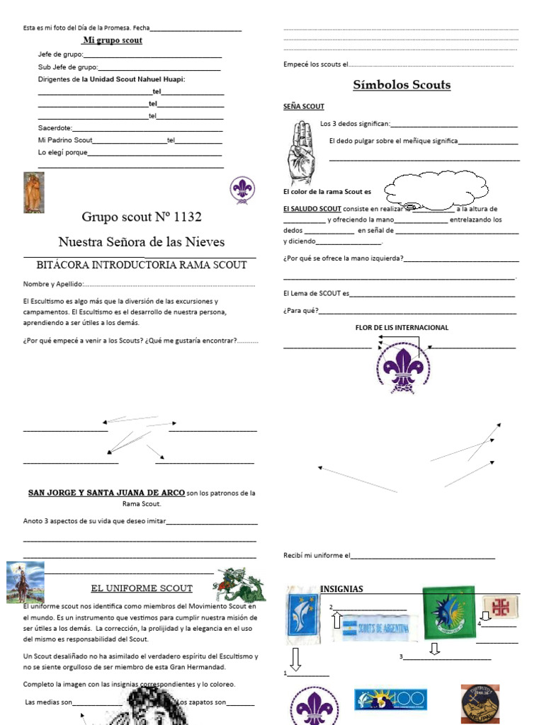 Bitácora Introductaoria Scout | PDF | Exploración | Movimientos juveniles