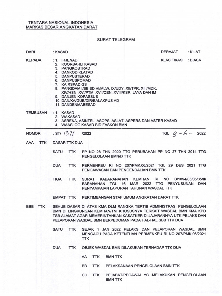 ST 1371-2022 TTG Wasdal BMN | PDF