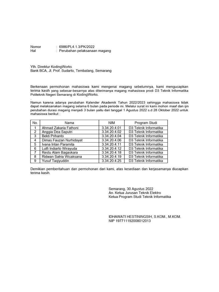 kodingwork fathoni 3 bulan | PDF