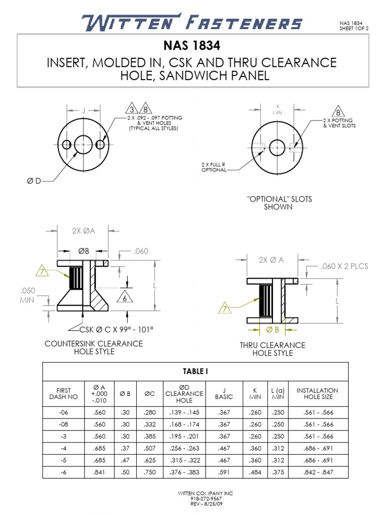 NAS1834 | PDF | Engineering Tolerance | Screw