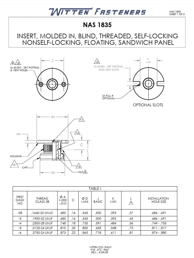 NAS1835 | PDF | Screw | Steel