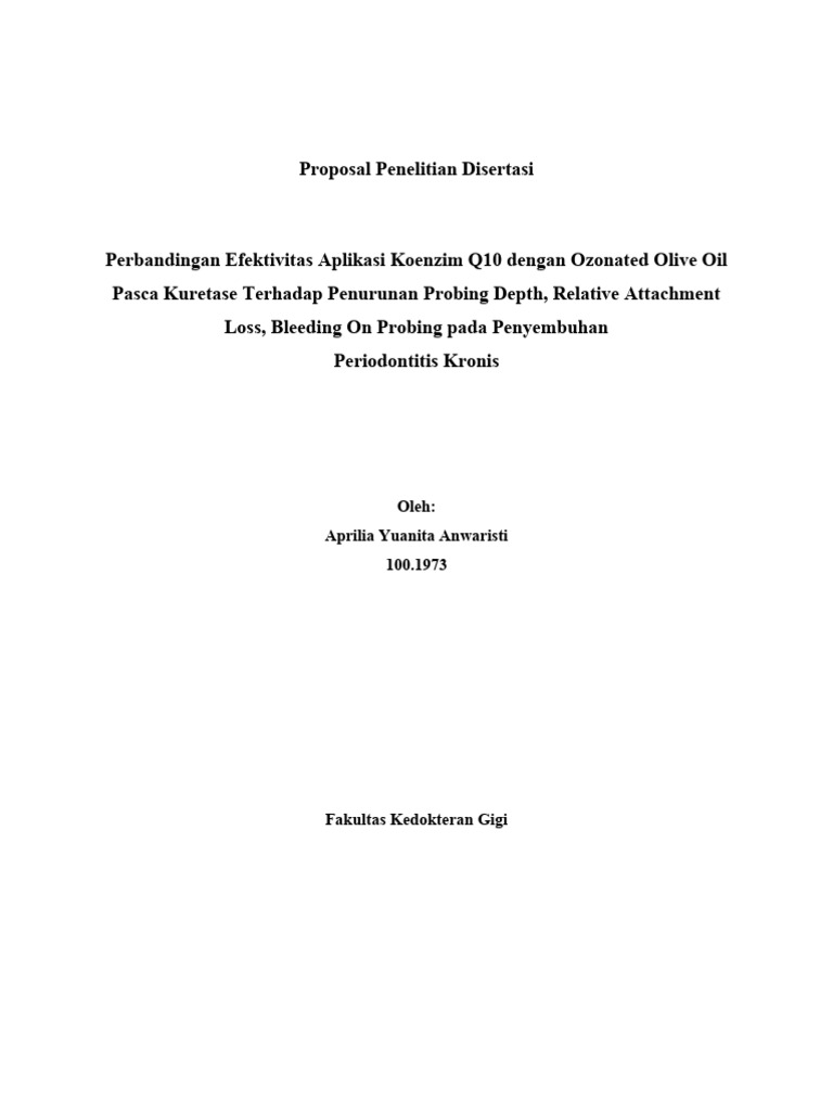 Proposal Penelitian Disertasi | PDF