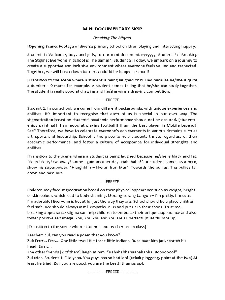 Mini Documentary SKSP | PDF | Social Stigma | Social Psychology