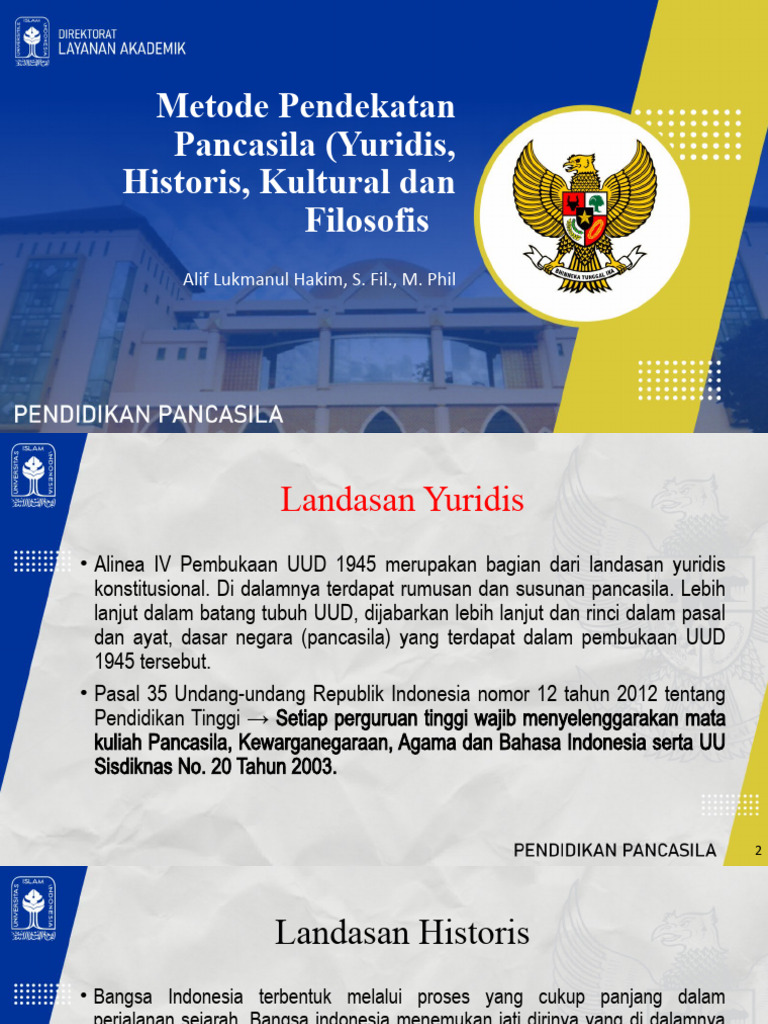Metode Pendekatan Pancasila (Yuridis, Historis, Kultural, Filosofis) | PDF