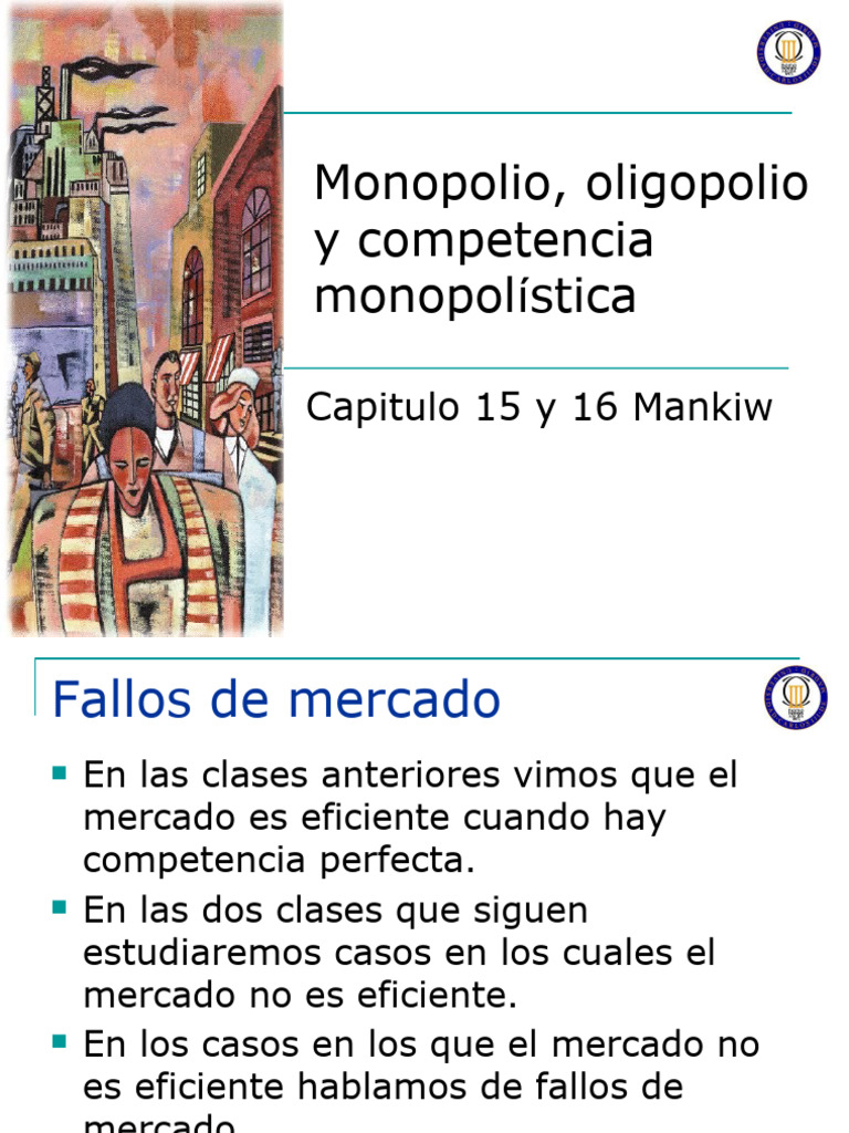 Monopolio y Oligopolio | PDF | Monopolio | Mercado (economía)