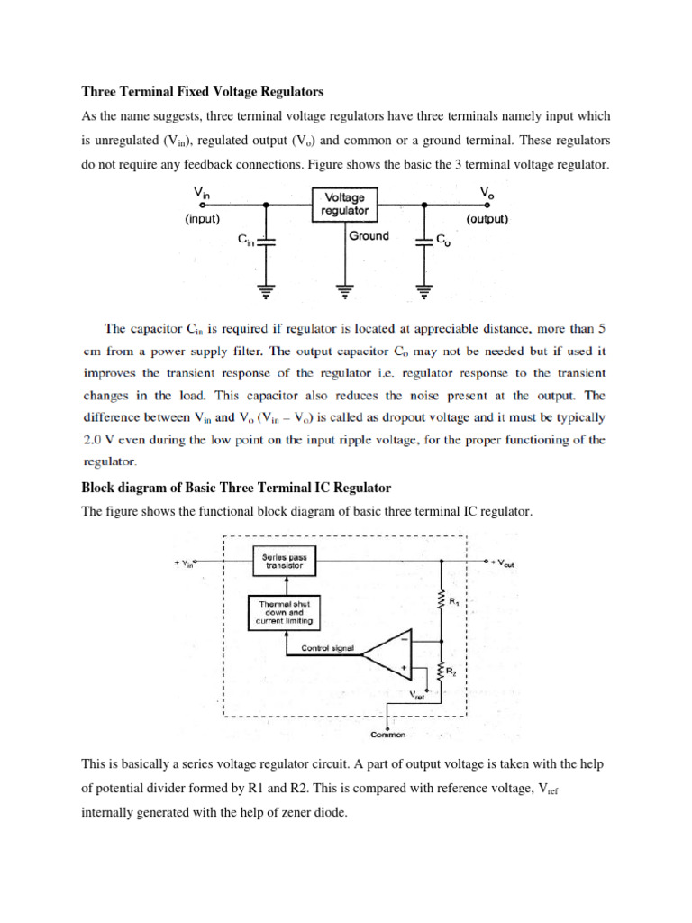 Three Terminal Fixed and Adjustable Voltage Regulators | PDF ...