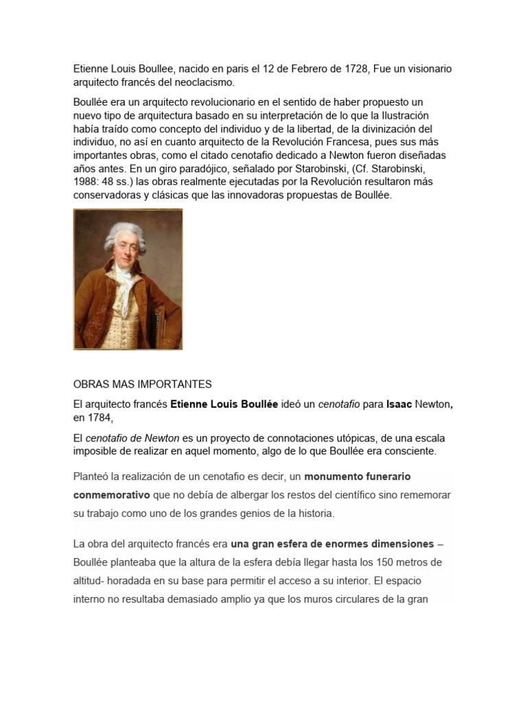 Cenotafio de Newton: Boullée y su visión | PDF | Diseño arquitectonico ...