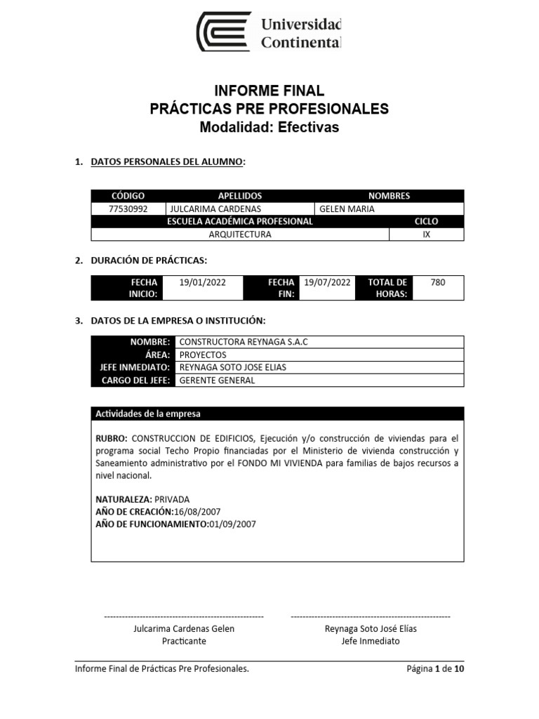 Informe Final | PDF | Presupuesto