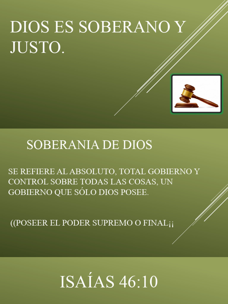 Dios Es Soberano y Justo | PDF