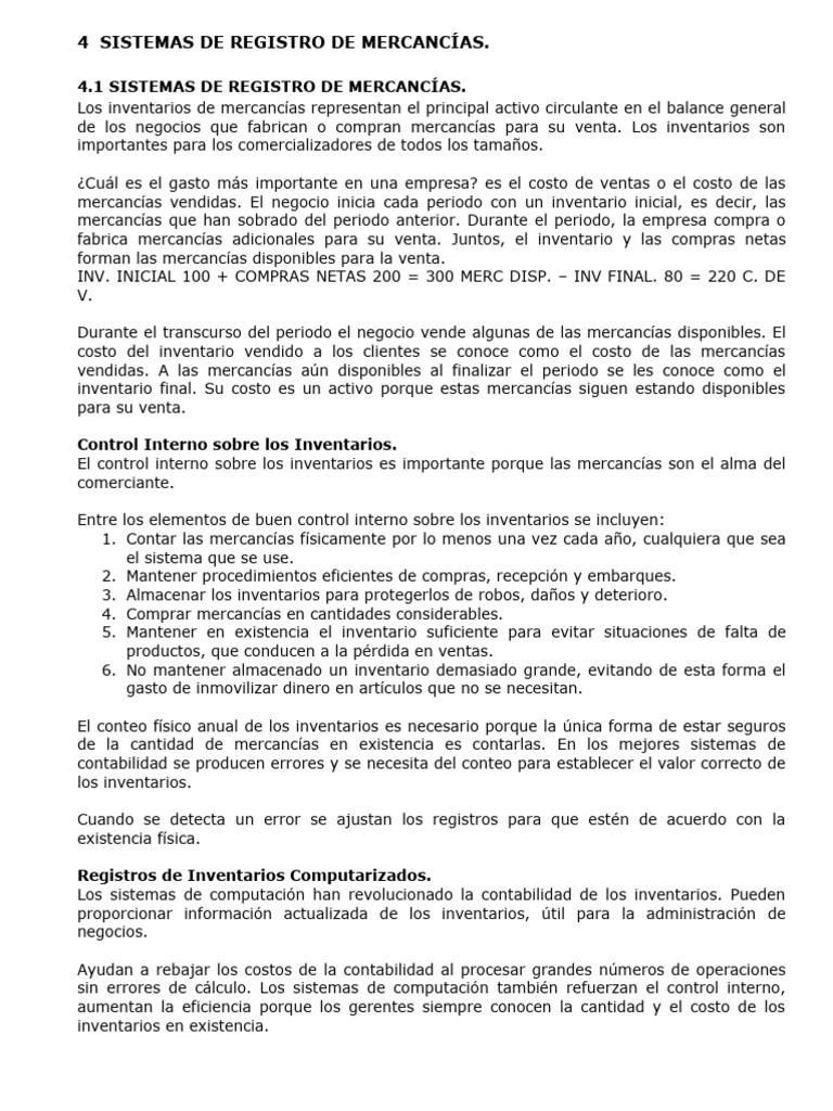 TEMA 4. SISTEMAS DE REGISTRO._3b32de5db2e9ac2dd127c978fc53ffff | PDF | Inventario | Contabilidad