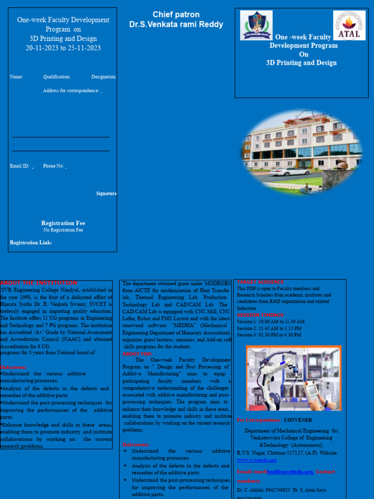 Chief Patron Dr.S.Venkata Rami Reddy | PDF | Engineering