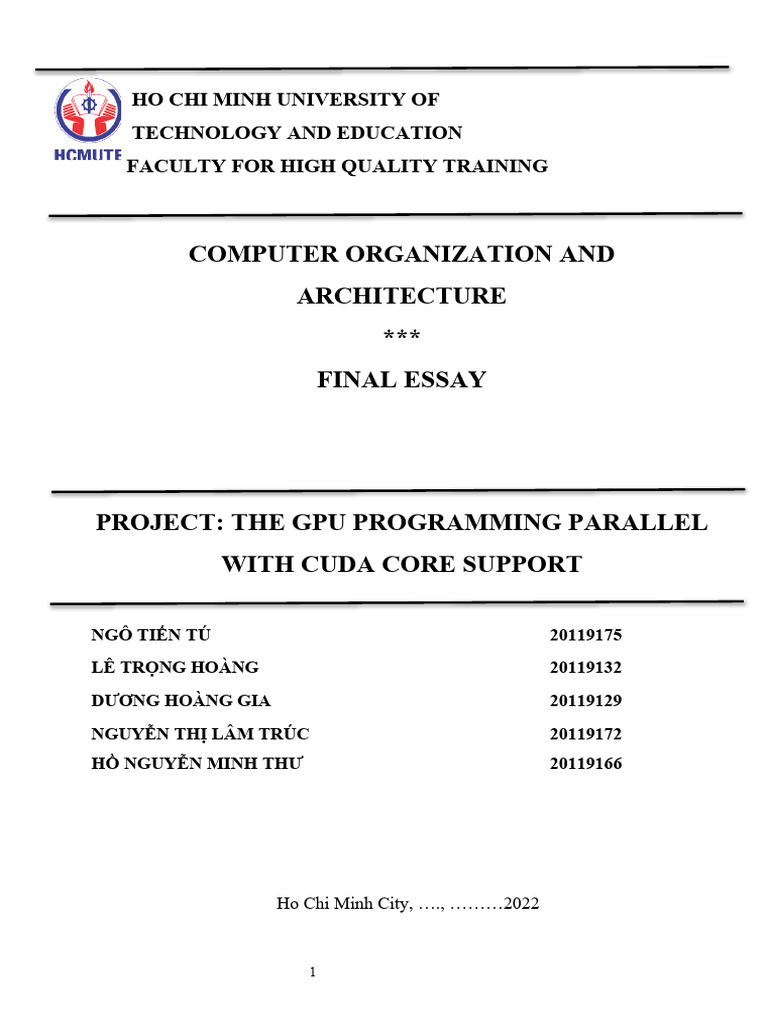 Lập Trình Trên Bộ Xử Lý Song Song GPU Có Hỗ Trợ Lõi CUDA | Download Free PDF | Graphics ...