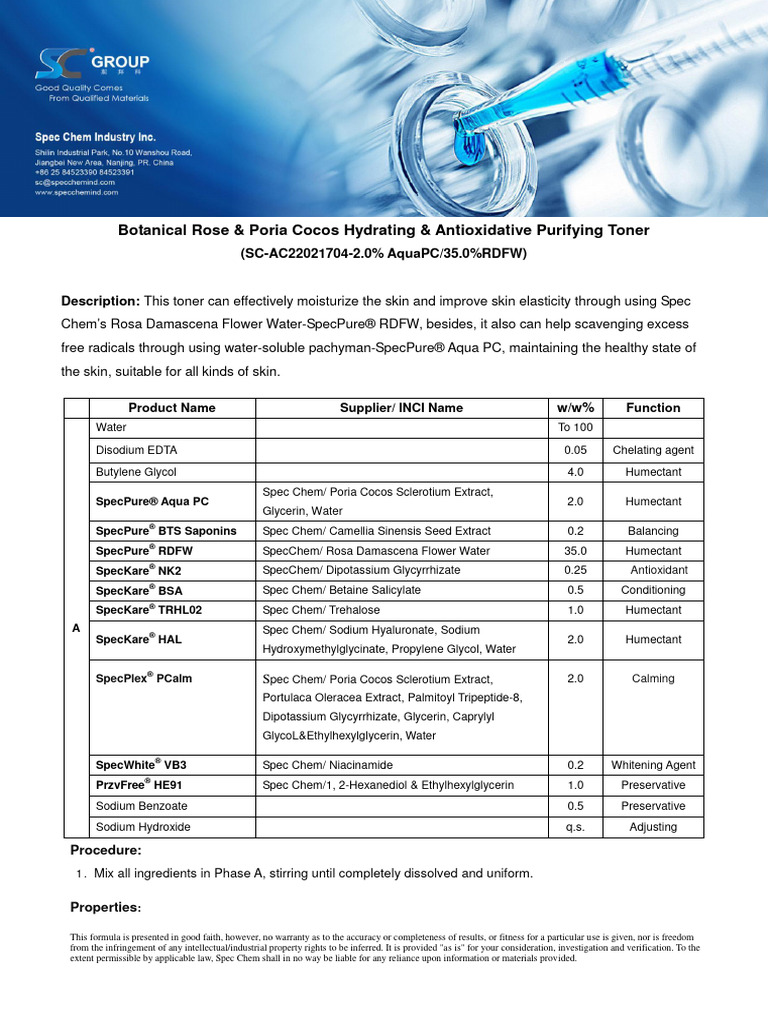 Hidrating Toner | PDF | Chemical Compounds | Chemistry