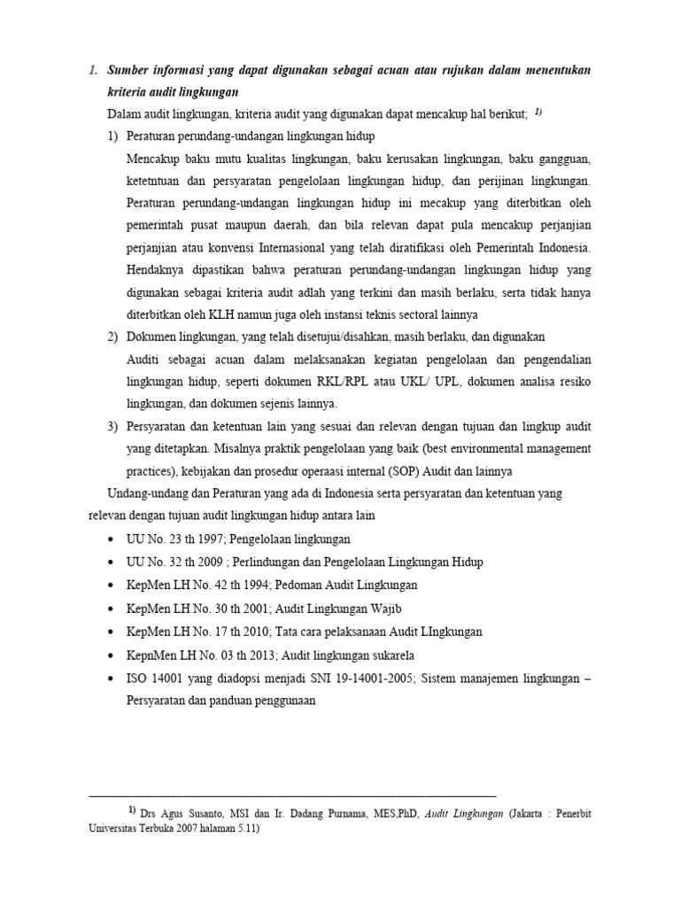 Audit Lingkungan | PDF | Bisnis | Teknologi & Rekayasa