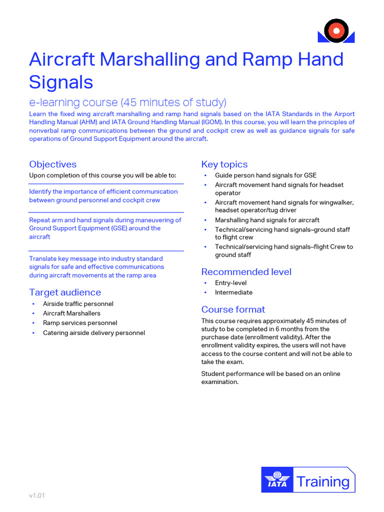 Aircraft Marshalling Signals Course | PDF | Airport | Educational Technology