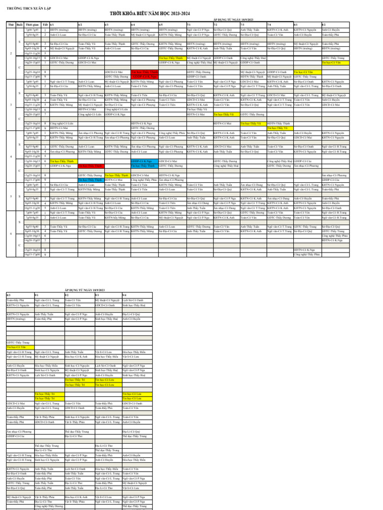 TKB Tuần 3 phúc | PDF