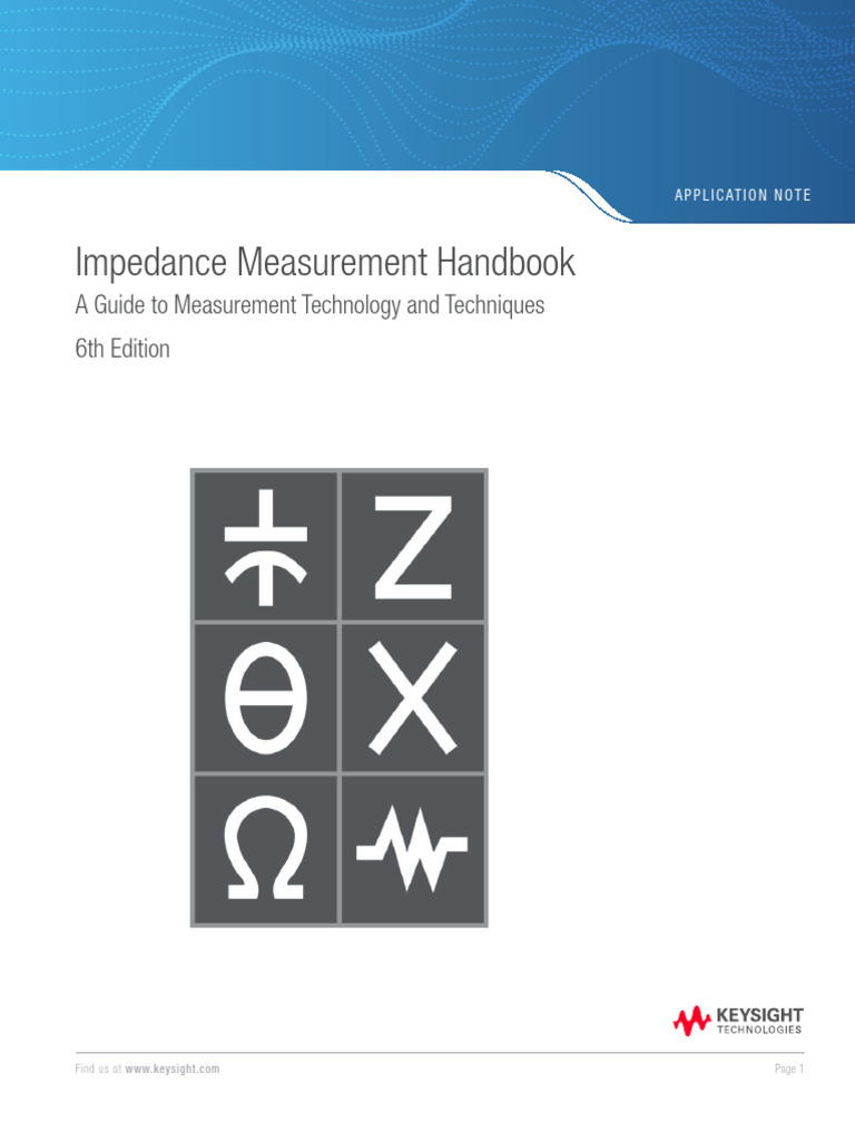 Impedance Measurement Handbook: A Guide To Measurement Technology and ...