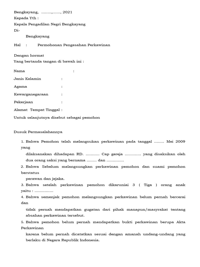 Pengesahan Perkawinan Pdf