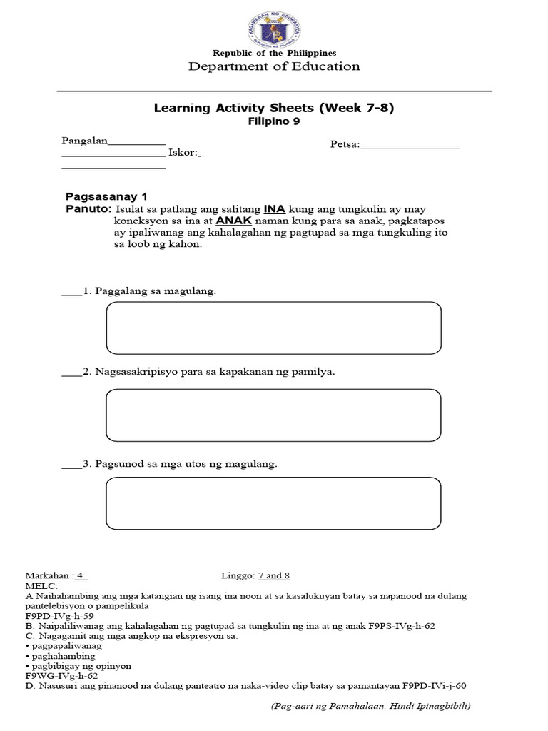 4th Quarter Gr. 9 - LAW 4 Week 7 8 | PDF