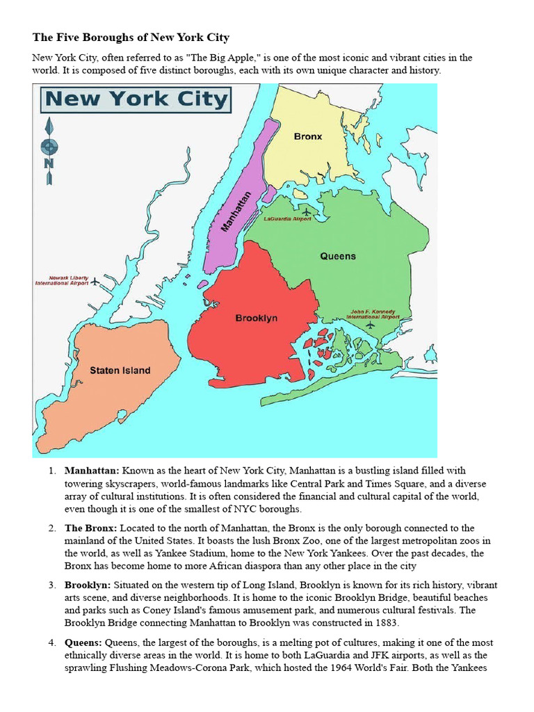 The Five Boroughs of New York City | PDF | New York City | Queens