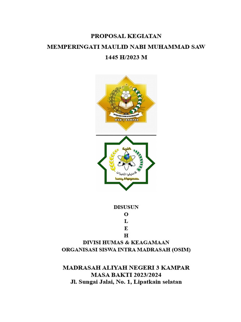 Proposal Maulid Nabi 4523 | PDF