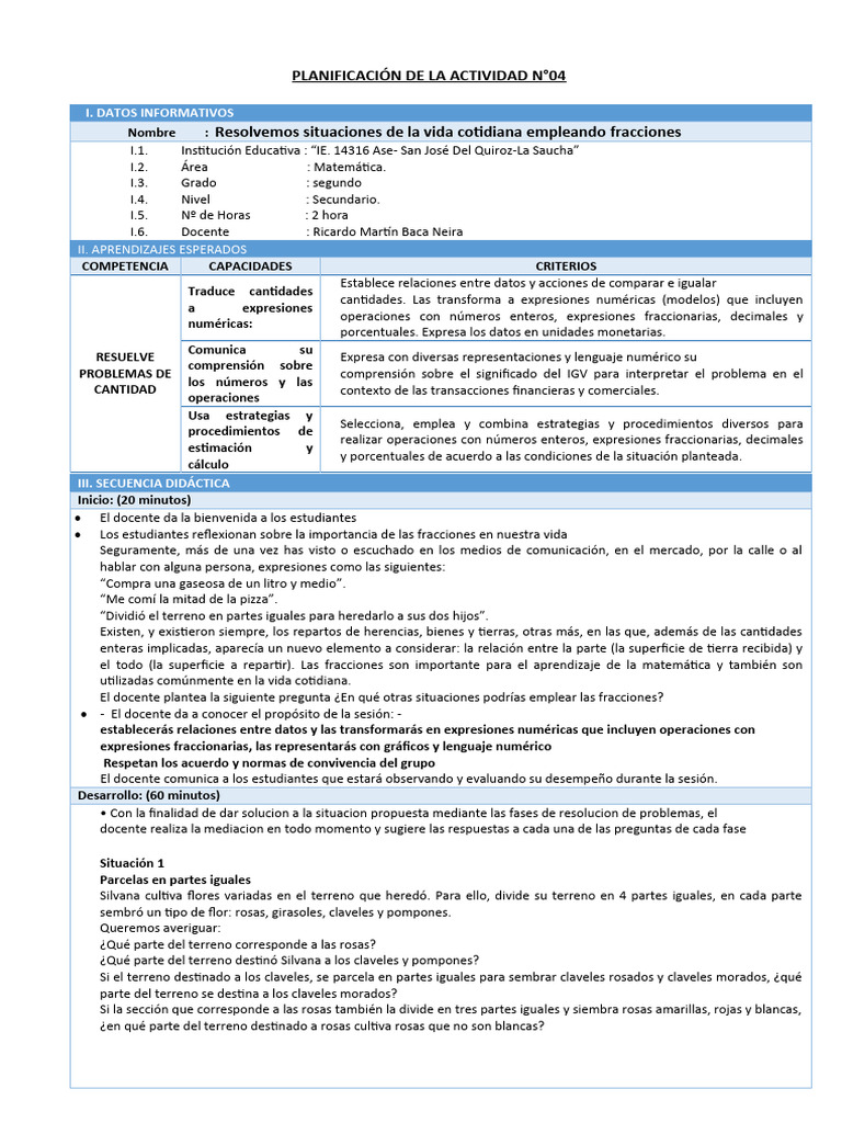 Sesion Act04-2° | PDF | Evaluación