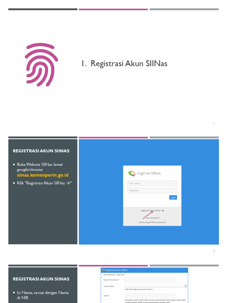 Cara Registrasi Siinas | PDF
