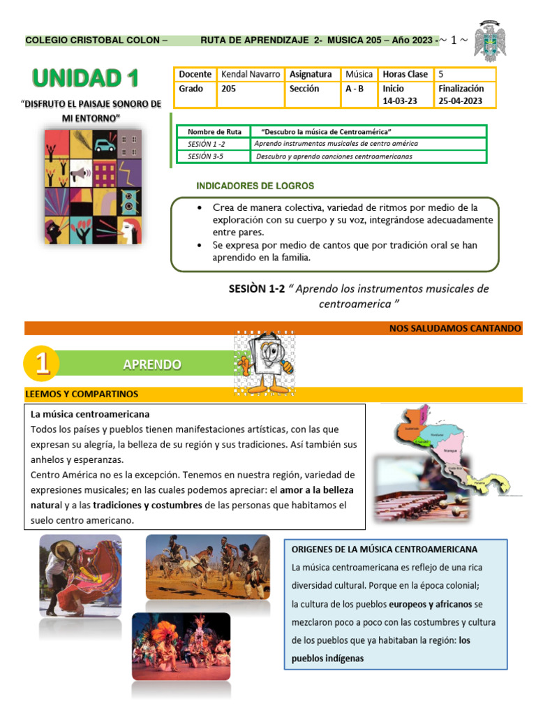 Ruta 2 - 205 DESCUBRO LA MÚSICA DE CENTROAMÉRICA | PDF | Centroamérica ...
