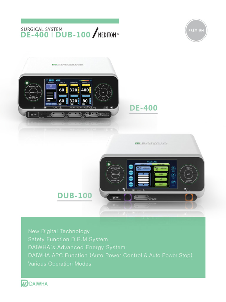 Premium Electrosurgical Units Overview | PDF | Clinical Medicine | Surgery