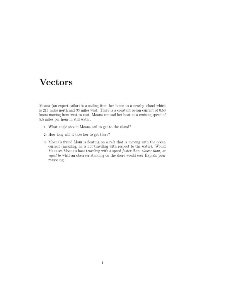 Homework 3 Vectors | PDF