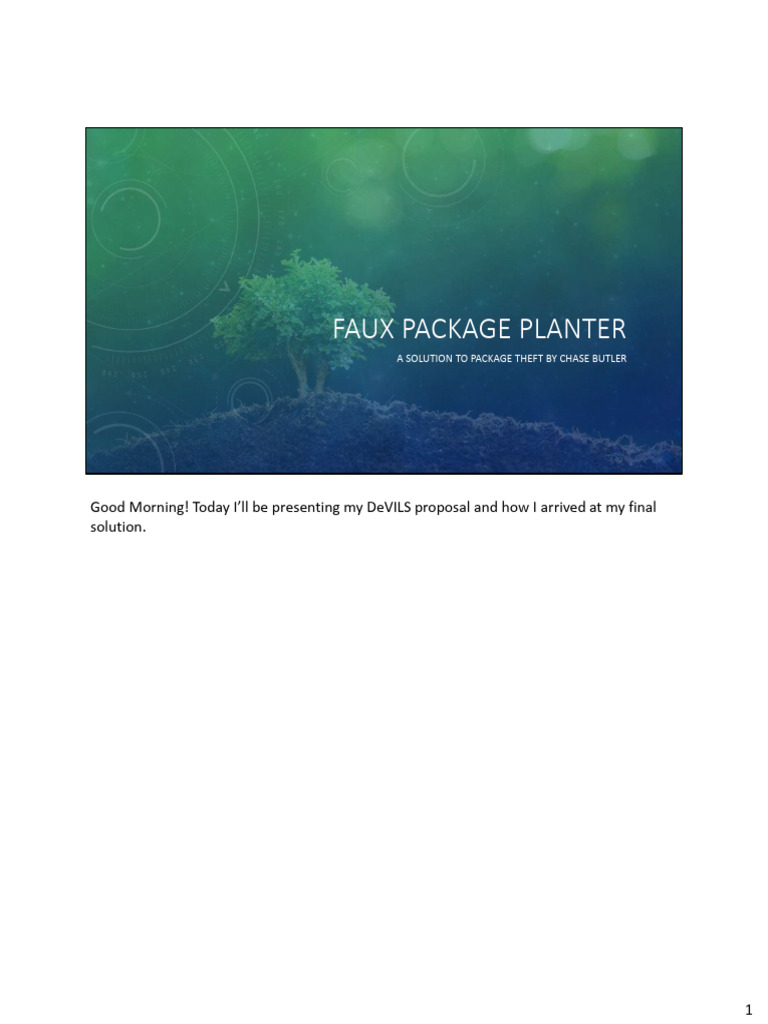 Devils Proposal Presentation | PDF