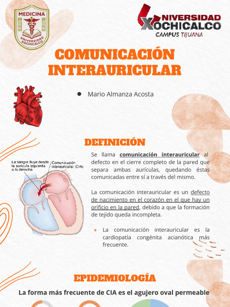 Comunicación Interauricular: Mario Almanza Acosta | PDF | Corazón ...