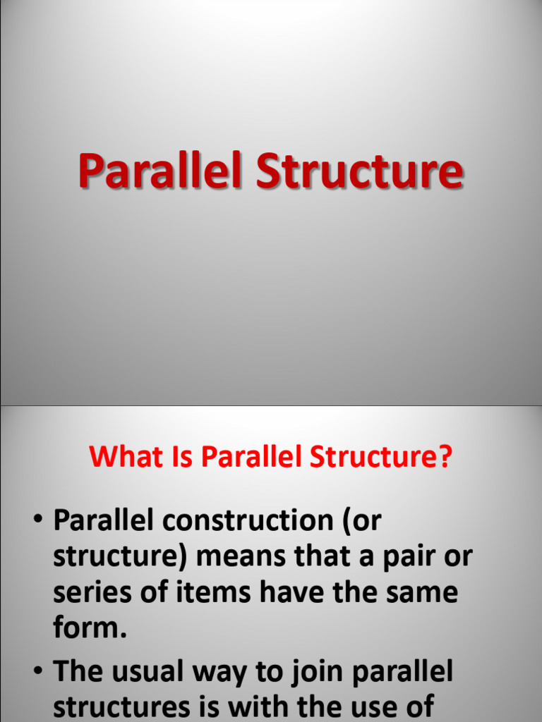 Toefl Lesson 27 Parallel Structures | PDF | Language Mechanics | Linguistics