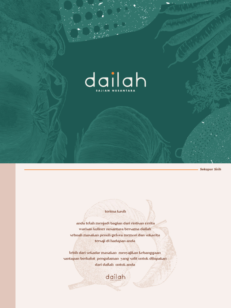 Dailah Menu | PDF | Memasak, Makanan, & Anggur