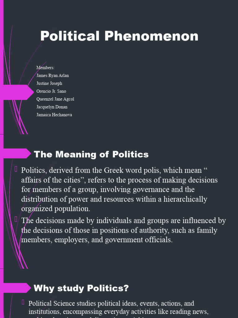 Political Phenomenon | PDF | Power (Social And Political) | Globalization