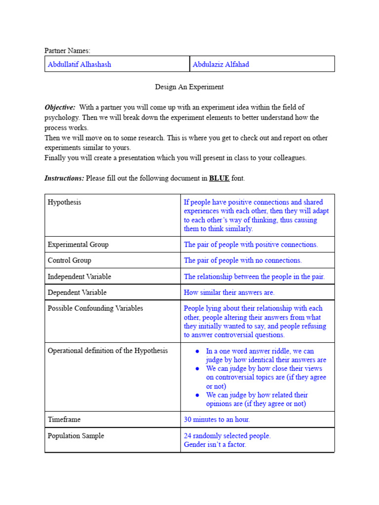 Design An Experiment Document | Download Free PDF | Experiment ... Design An Experiment Document | Download Free PDF | Experiment ...