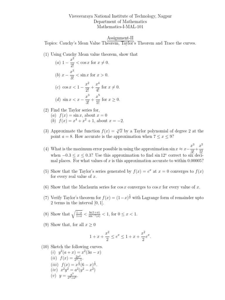 Assignment 2 | PDF | Real Analysis | Mathematical Objects