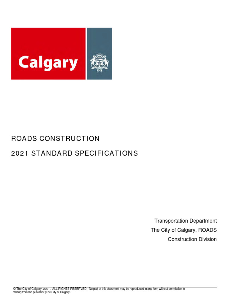 Roads Construction 2021 Standard Specifications | PDF | Road Surface ...