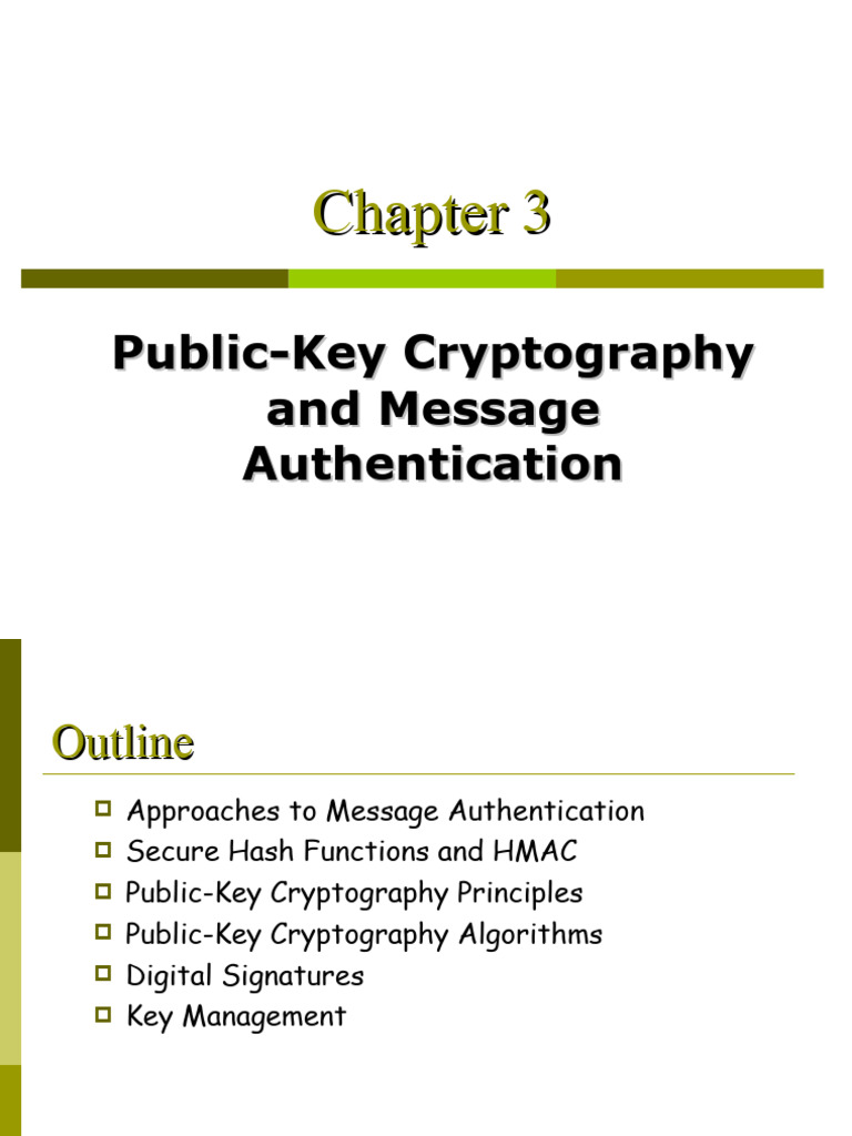 CH 3 | PDF | Cryptography | Public Key Cryptography