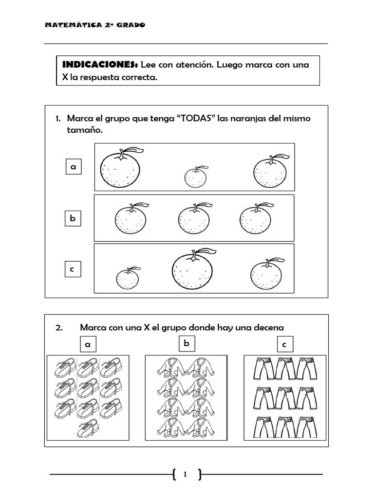 Matemática Ii - 2 Grado | PDF