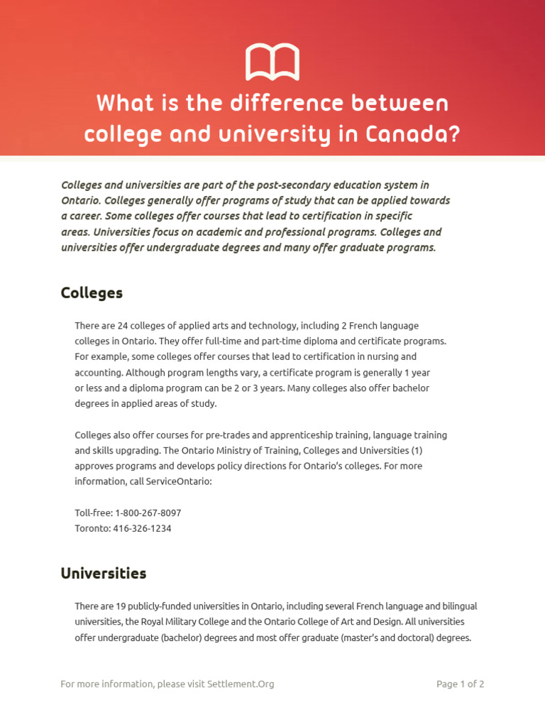 Difference College University en | PDF | College | Academic Degree