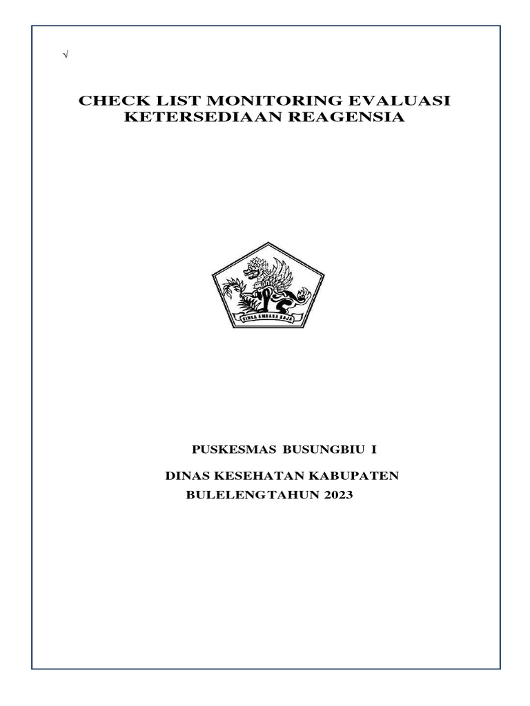Evaluasi Reagensi Puskesmas Busungbiu I | PDF | Memasak, Makanan ...