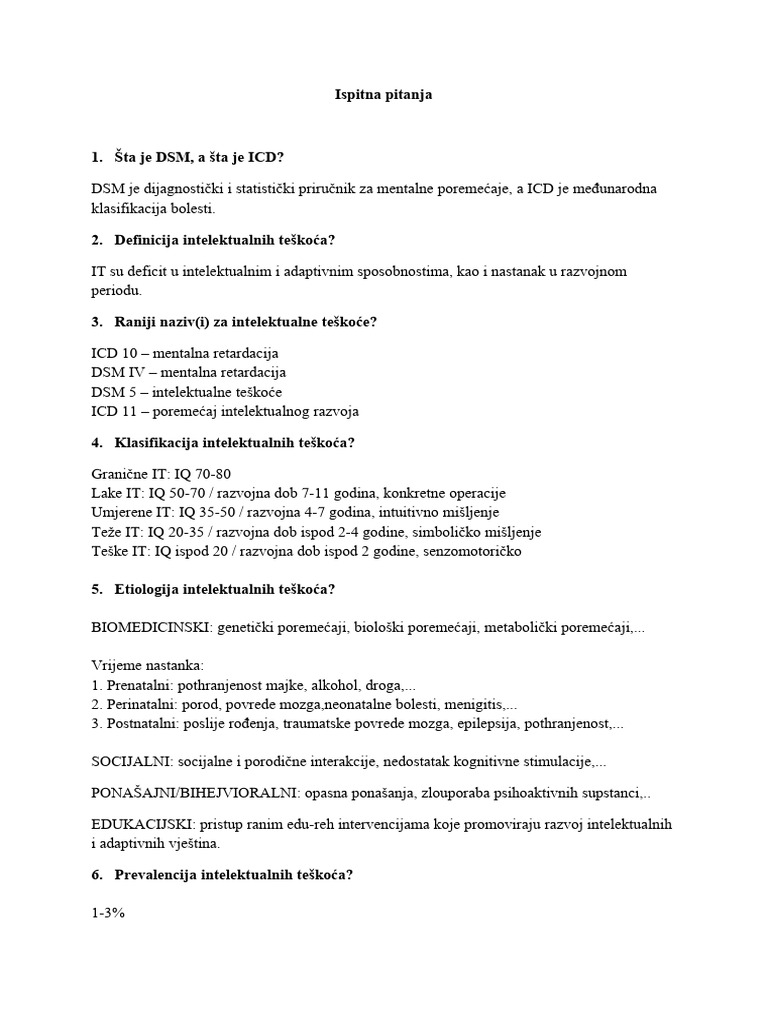 Ispitna Pitanja | PDF